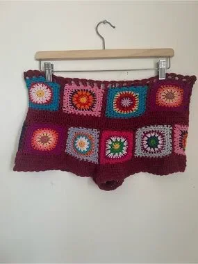 Shorts | Handmade Crochet Granny Square Shorts | Poshmark